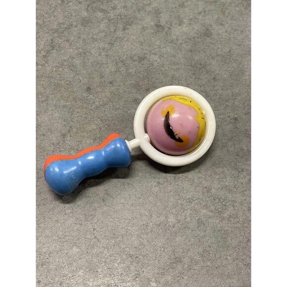 Toys | Vintage Blue Red Baby Rattle W Cry Happy Face Sad Smile Kiddie ...